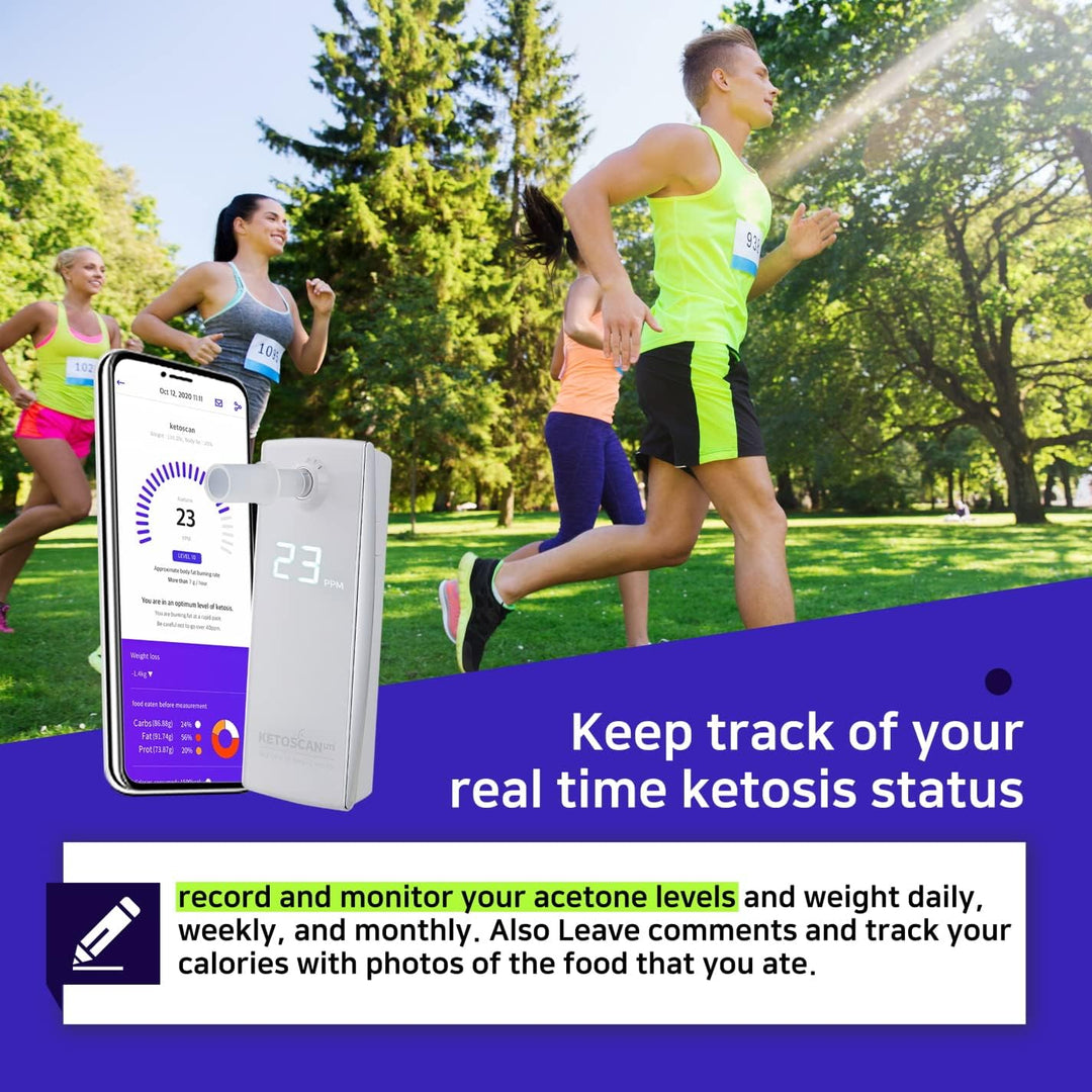 KetoScan Lite Ketone Breath Meter Fat Burning Monitor with Mobile App ...