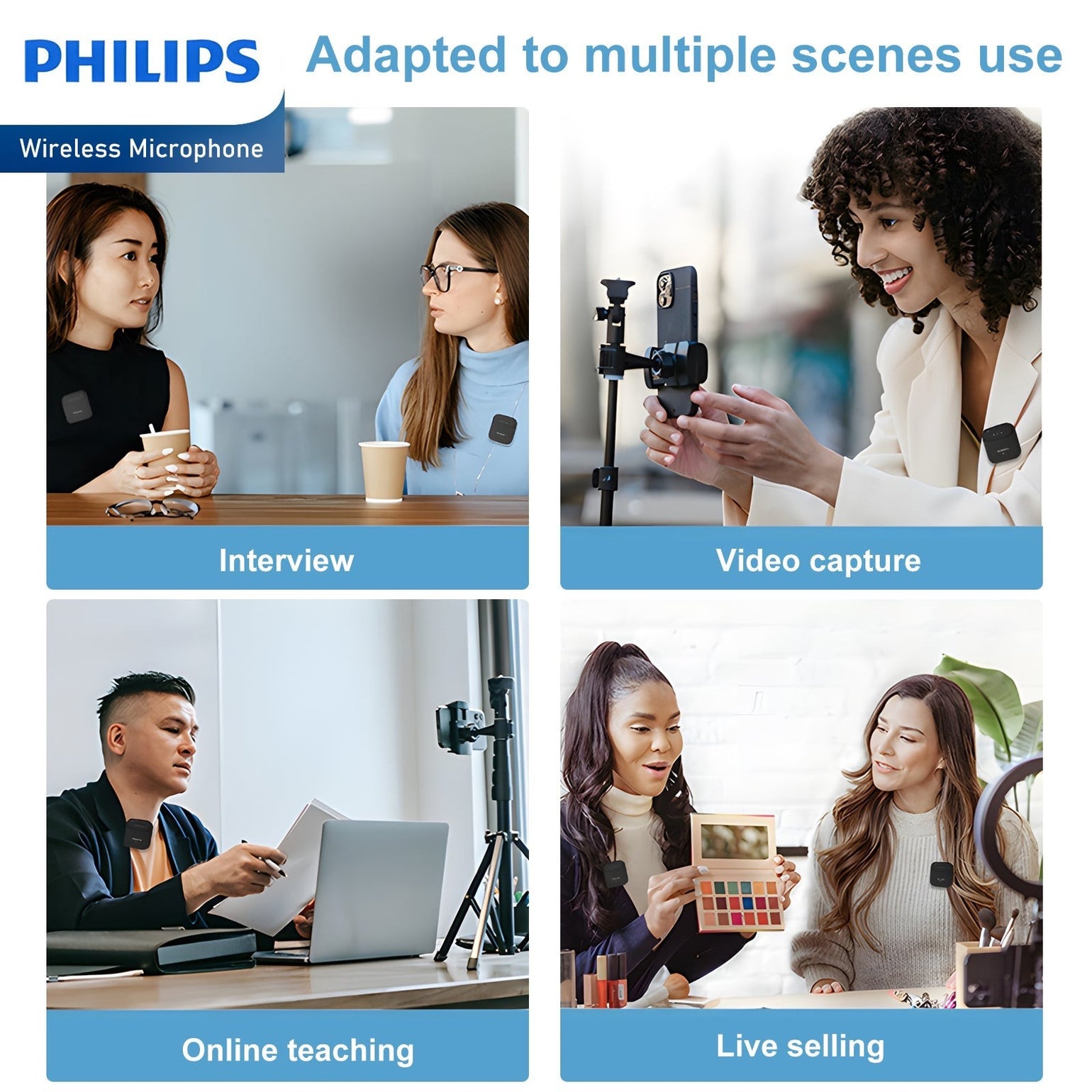 Philips DLM3538C Wireless Microphone | 360° Clear Recording – Andatech ...