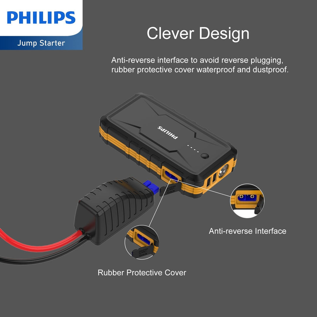 Philips DLP8086NB Portable Jump Starter | 12,000mAh Power Bank ...