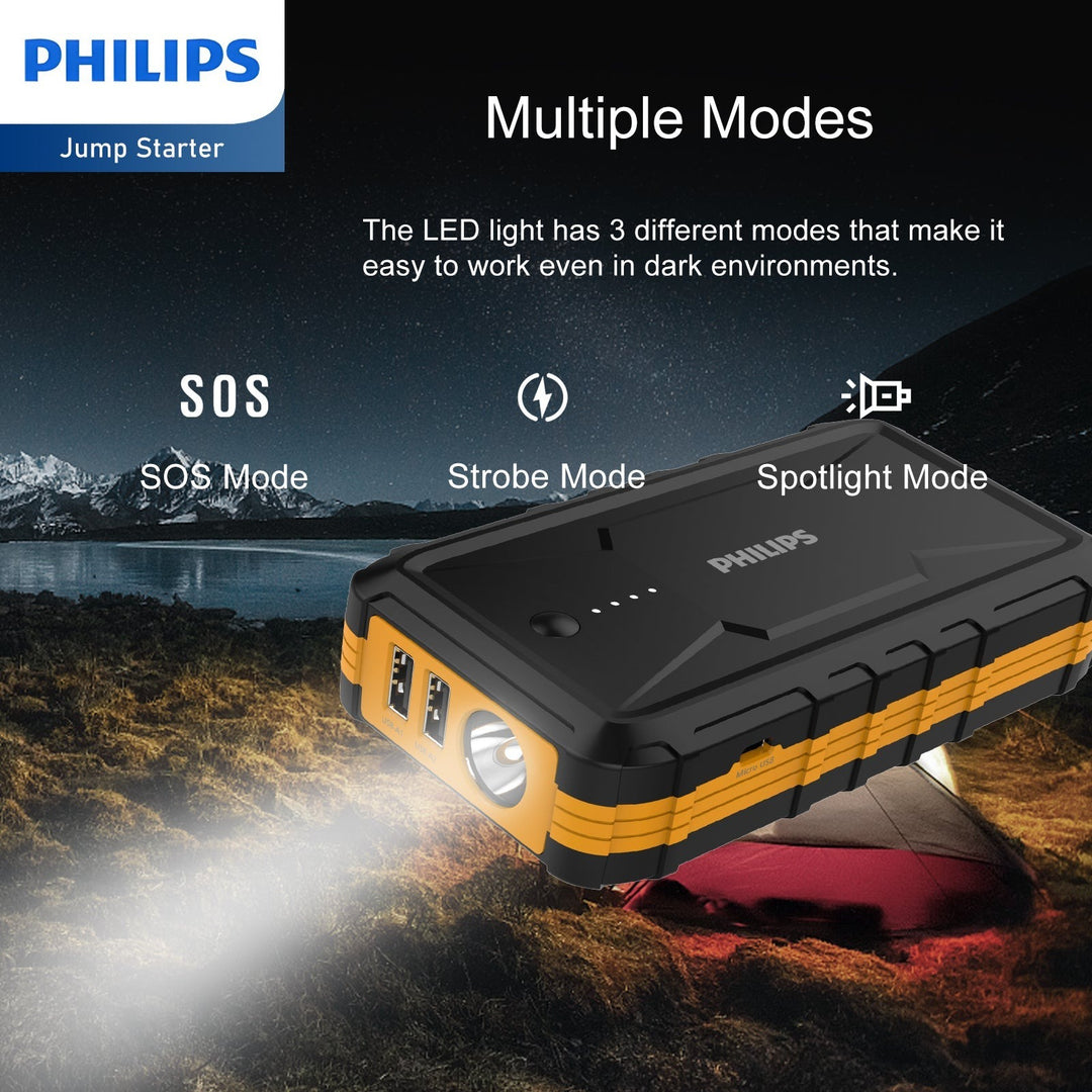 Philips DLP8086NB Portable Jump Starter | 12,000mAh Power Bank ...