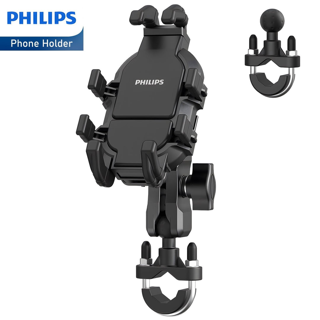 Philips DLK3536N Shockproof Phone Holder for Bikes | Secure & Versatile