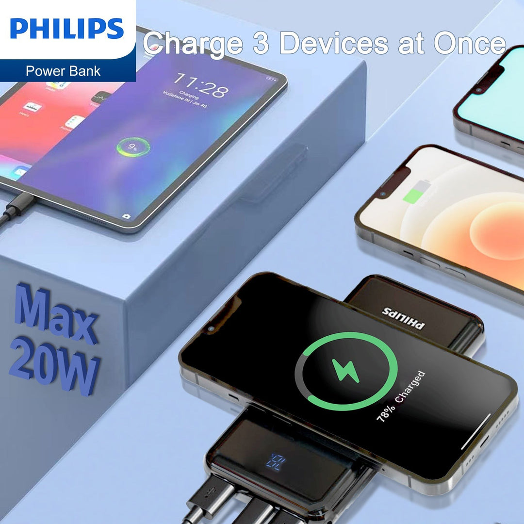 Philips DLP9520C Wireless Power Bank 10,000mAh | Qi Fast Charging ...