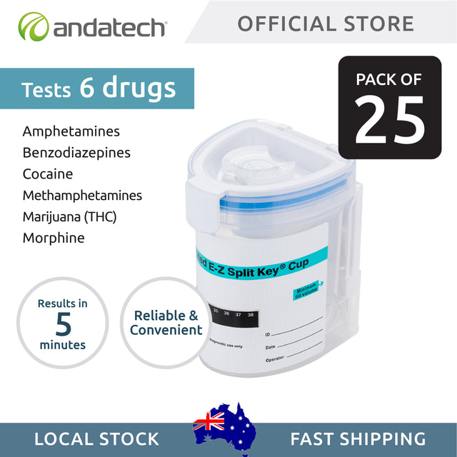 SureStep 6-in-1 EZ Split Urine Drug Test Kit (Pack of 25) – Andatech ...