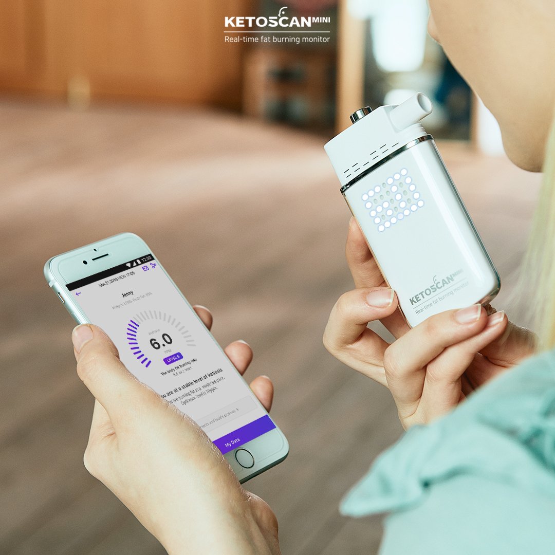 KetoScan Mini Ketone Breath Meter Fat Burning Monitor with Mobile App